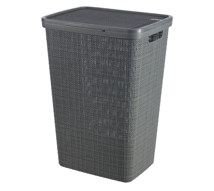 Laundry Basket 430 x 340 x 580 mm - Grey | Shop Today. Get it Tomorrow ...