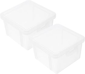2Pcs Plastic Coin Storage Boxes Transparent Coin Holders for Collectors ...