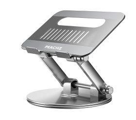 Peachz- Adjustable Portable Laptop Stand for Desk, Aluminum Laptop ...