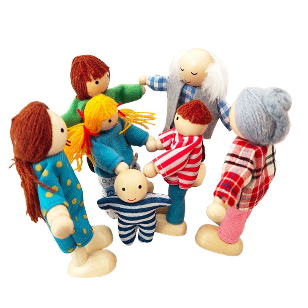 Toy Kiddies Mini Figurine Doll Family Blue Set of 7 New | Shop Today ...