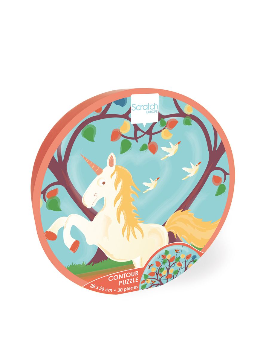 Scratch Puzzle Compact Mini Contour Puzzle Unicorn 30 Pieces | Shop ...