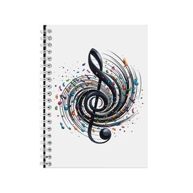 Notes 31 A5 Notebook Spiral Lined Trendy Notepad Music Note Idea 367 ...