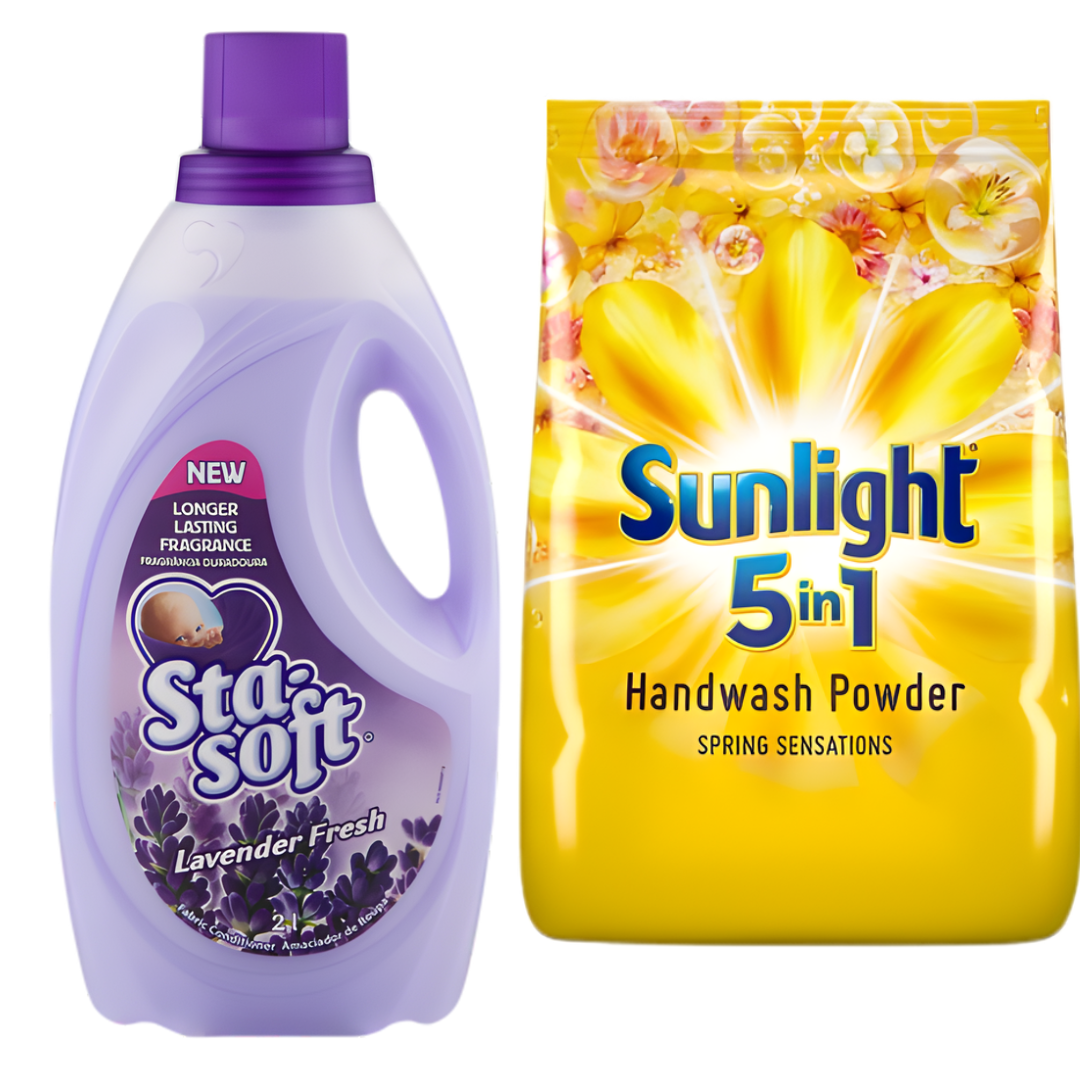 Sunlight Hand Washing Powder 3kg + Sta-Soft Lavender Fabric Softener 2L | Shop Today. Get it ...