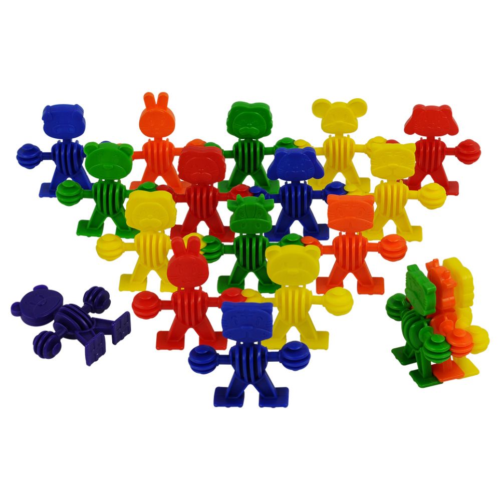 Greenbean - Linking Animals - Interlocking Building Blocks - 96pcs ...