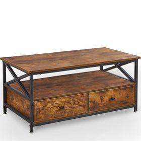 Coffee Table with Drawers Cocktail Table Wooden Center Table | Shop ...