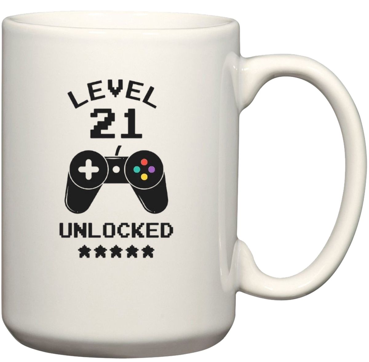 Level 21 Unlocked 21st Birthday Gamer Gaming Gift Coffee Mug | Shop ...