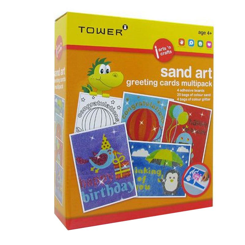 4 Pack Sand and Glitter Art Greeting Cards | Shop Today. Get it ...