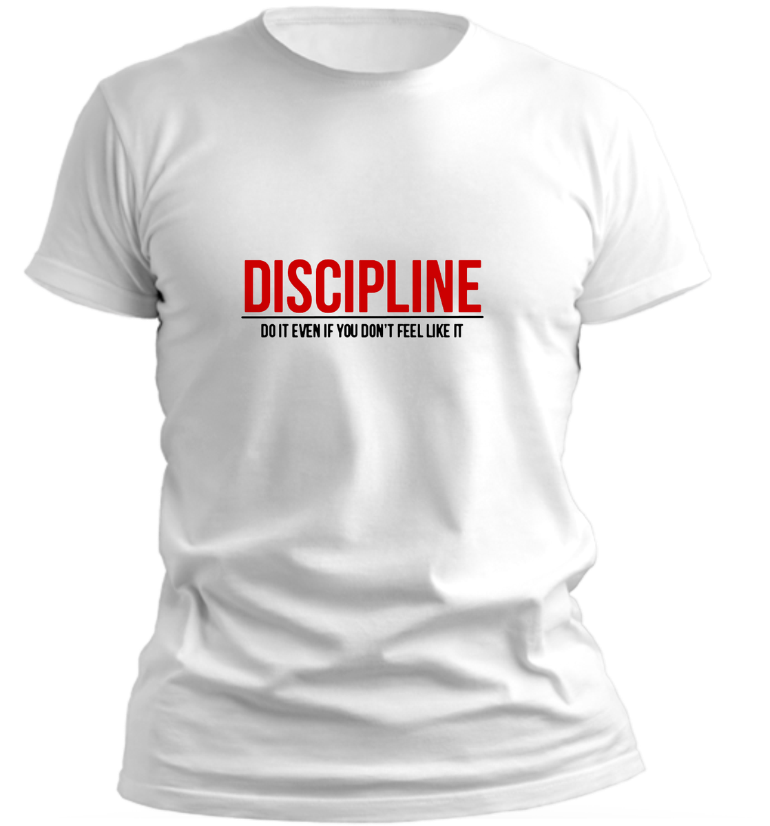 PepperSt Unisex White T-Shirt - Discipline | Shop Today. Get it ...