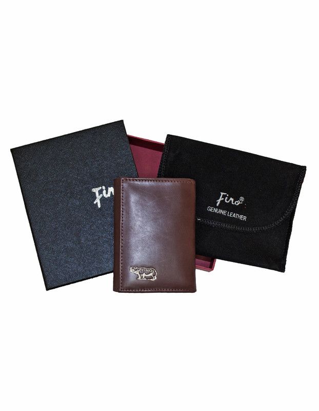 Fino HL-1503 Full Grain Genuine Leather Slim Compact Card Wallet with ...