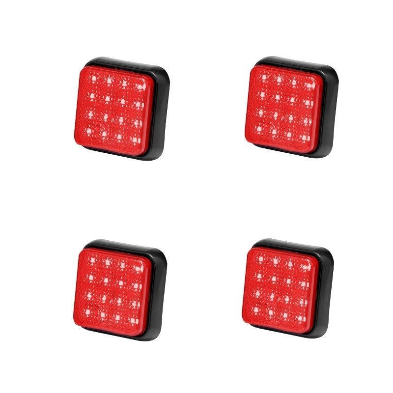 4 X 16 Square Red LED Stop-Tail Lamp With Red Lens | Shop Today. Get it ...