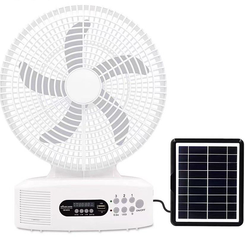 Solar Powered Rechargeable Fan With Speaker | Shop Today. Get it ...