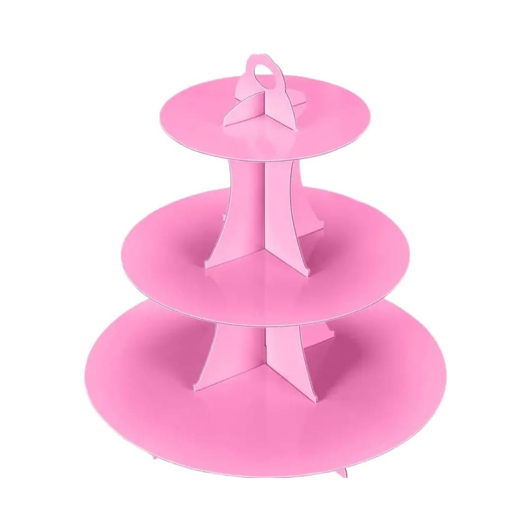 Cardboard Cake Stand Holder 3 Tiered DIY Cupcake Holder Stand Tower Set ...