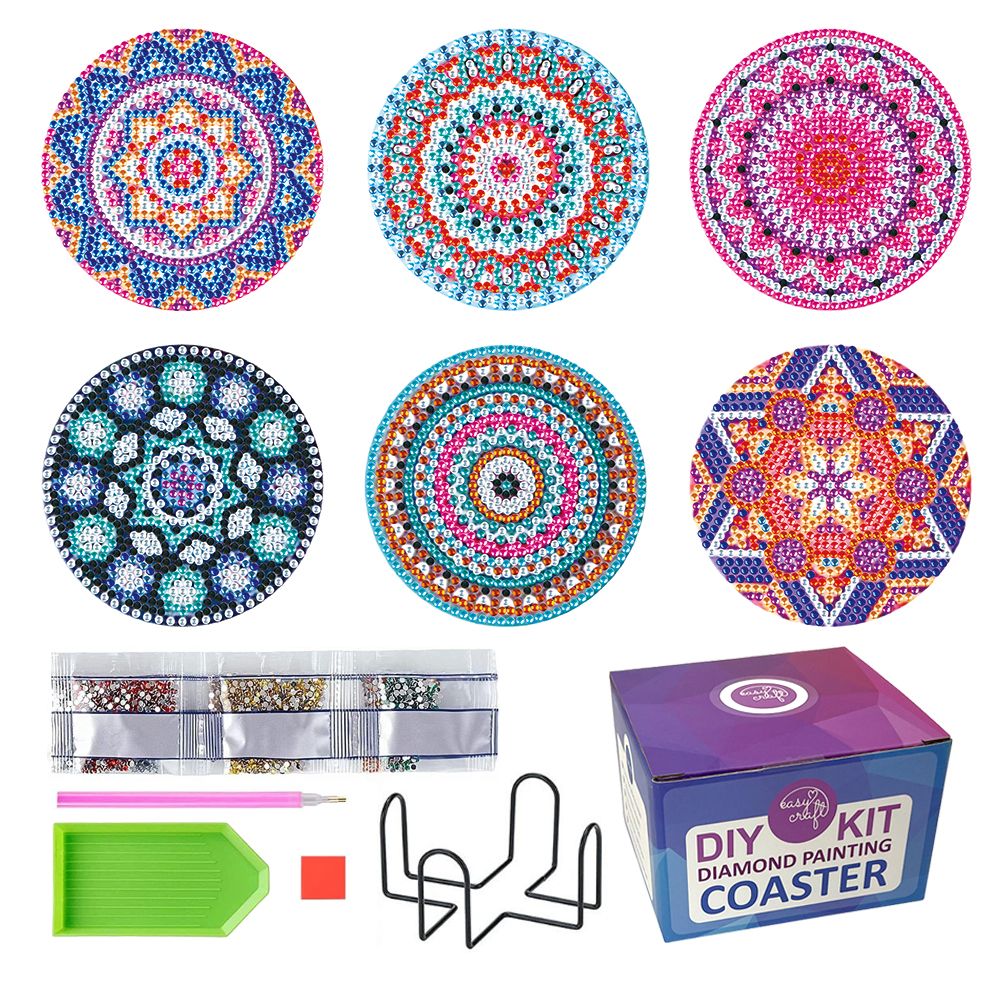 Easy Craft 6pcs Diamond Painting Coaster DIY Kit | Shop Today. Get it ...