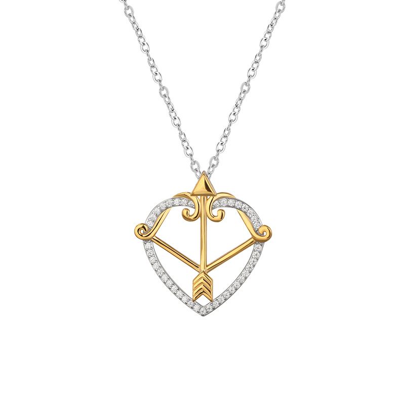 Heart Cupid's Arrow Necklace Fashion Jewelry Gift for Women Stylish ...