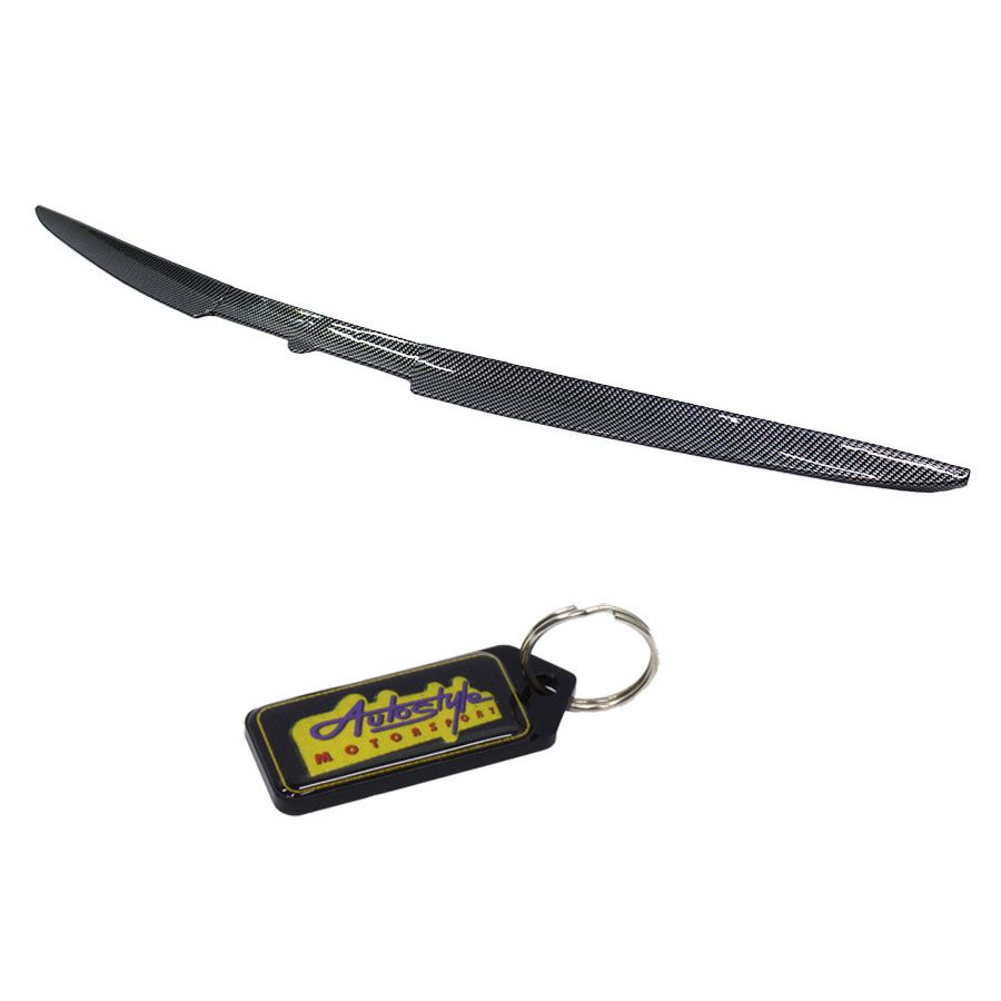 Universal Rubber Boot Spoiler 3 Piece Carbon Fibre Look & Gel Key ...