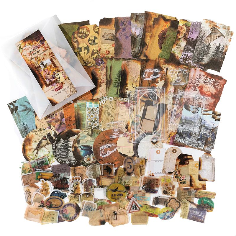 La Laila - Aesthetic Scrapbook Supply Pack - Stickers, Paper - 200 ...
