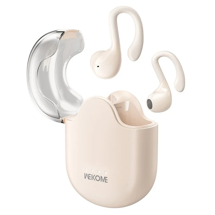 Semi-in-Ear Sprots Wireless Earbuds with Charging Case - Beige | Shop ...