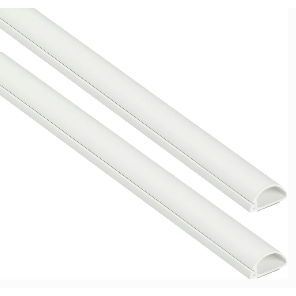 2 PACK: D-Line Half Round Cable Trunking / ducting 20mm x 10mm x 2m ...