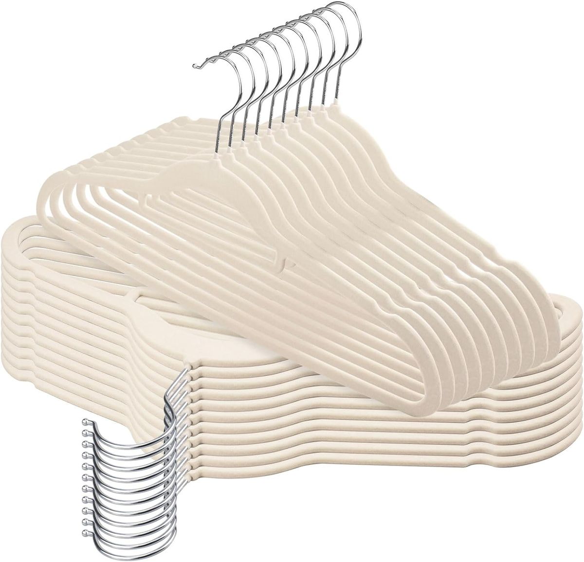 Lamani Village Cream Velvet Hangers | Shop Today. Get it Tomorrow ...