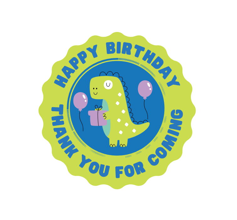 Party Box Stickers - Dinosaur Theme Party Stickers - Pack of 25 | Shop ...