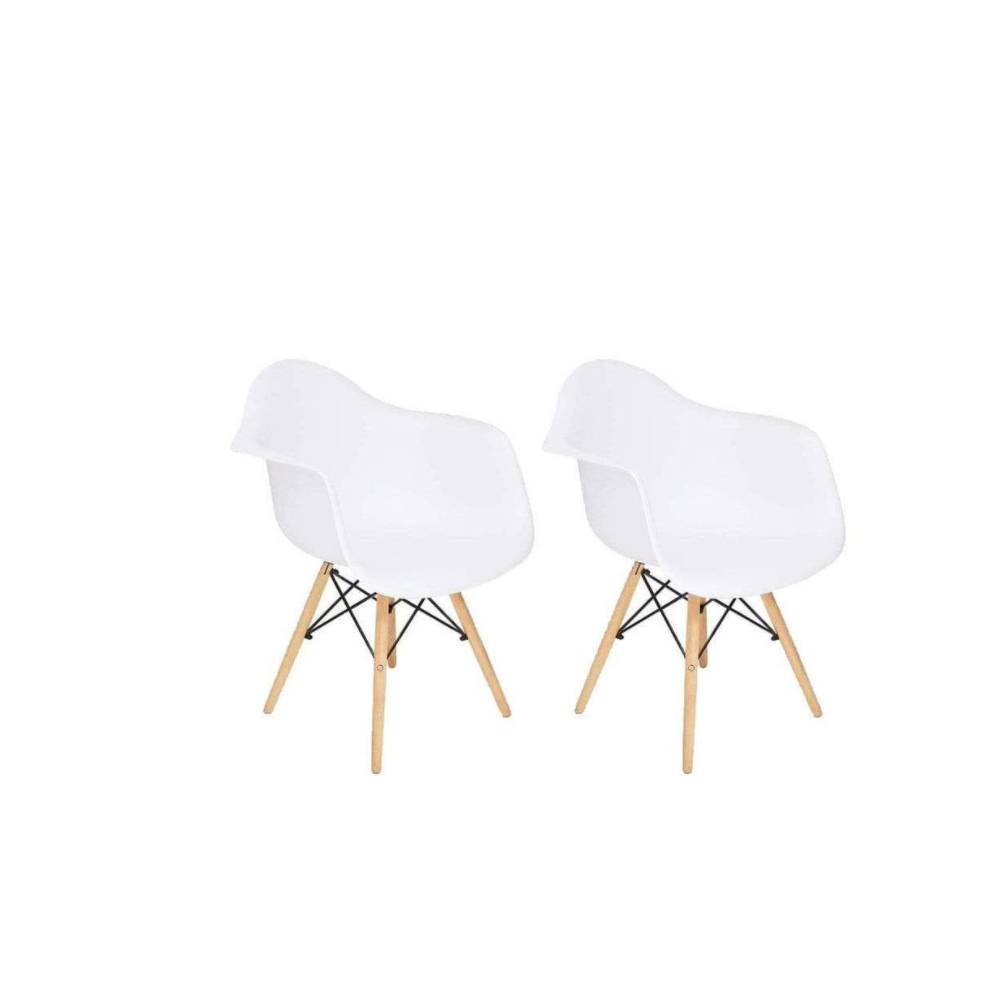Modern White Arm Chair Retro lounge Dinning Armchair | Shop Today. Get ...