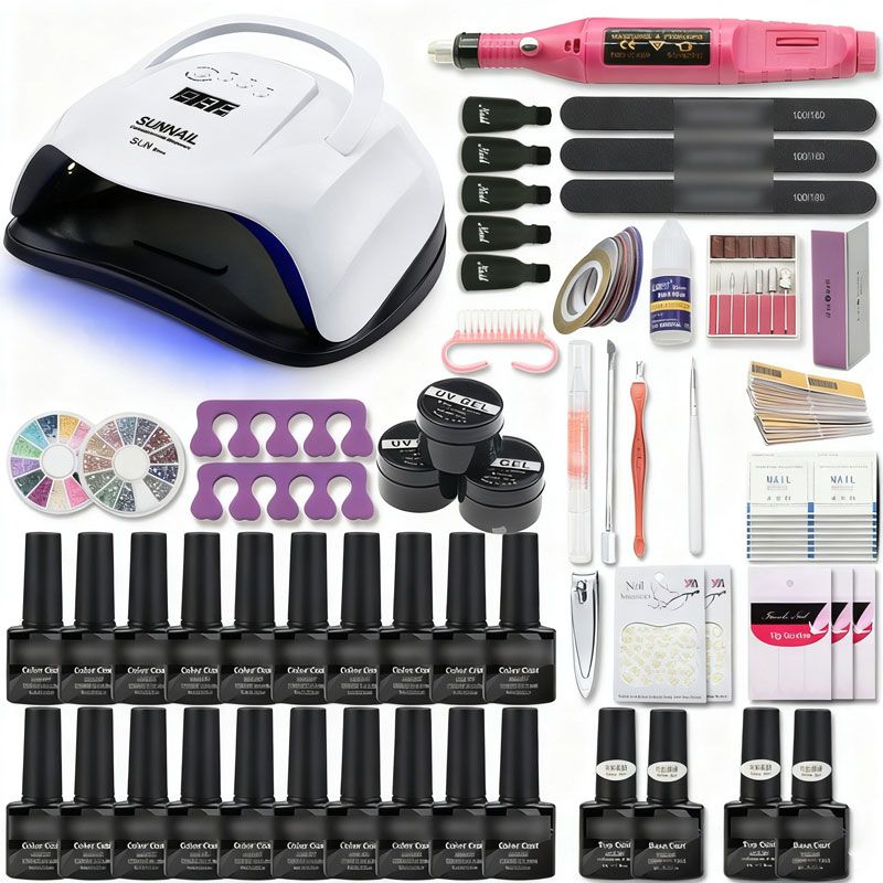 Nail Polish Set, Nail Art Tool Kit, 24 Colors Manicure Kit Combination ...
