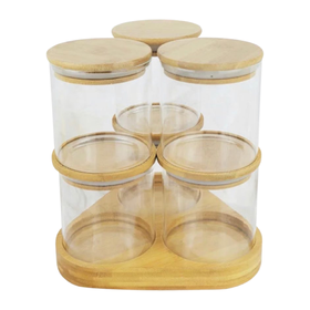 Stackable Glass Food Storage Jars with Tray | Shop Today. Get it ...