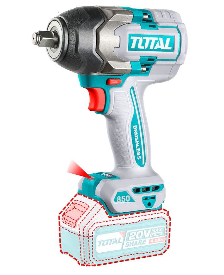 Total Tools 20V Lithium-ion Cordless Impact Wrench | Shop Today. Get it Tomorrow! | takealot.com