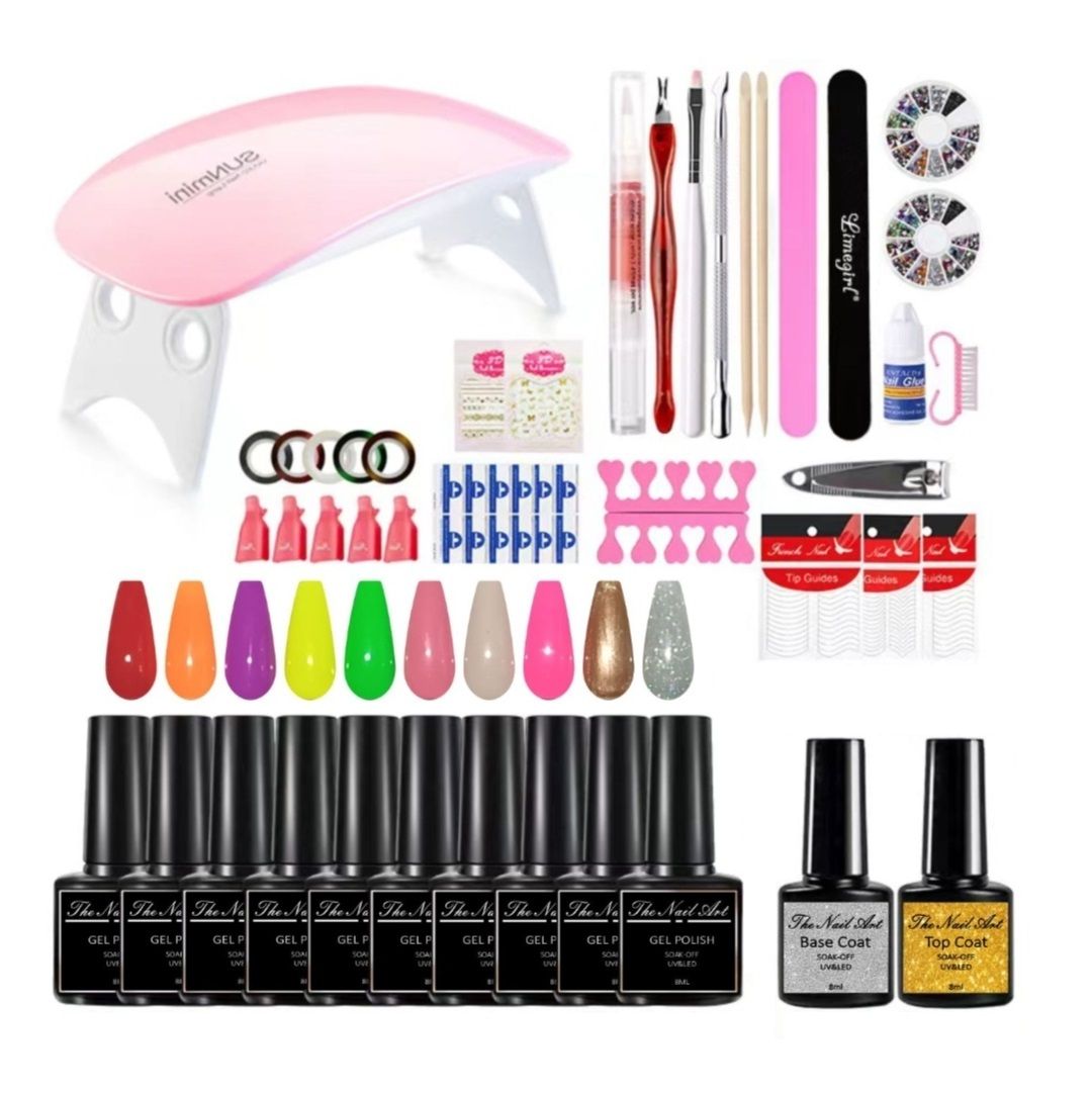 UV/LED Gel Polish Nail Starter Set with Nail Art | Shop Today. Get it ...
