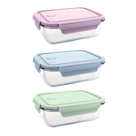 Leak-Proof Glass Food Containers 1.04 Litre - 3 Pack | Shop Today. Get ...