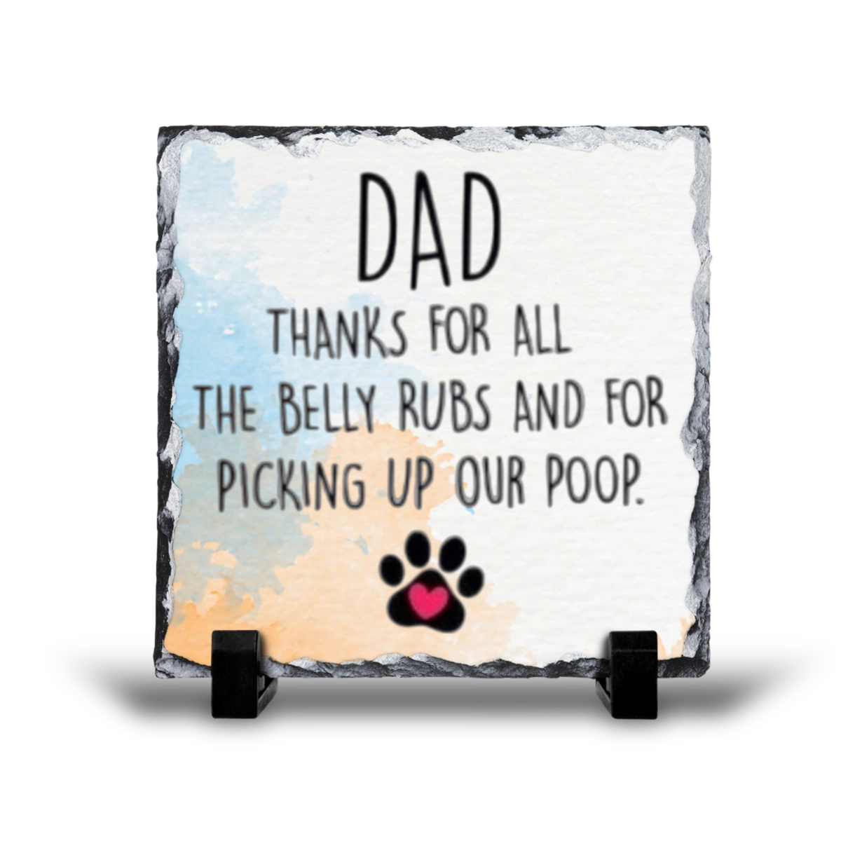 Dog Dad Thanks For Picking Up Our Poop Gift Rock Slate | Shop Today ...