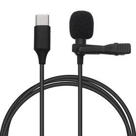Lavalier Mic USB Type C Microphone - Black Microphones with Type C ...