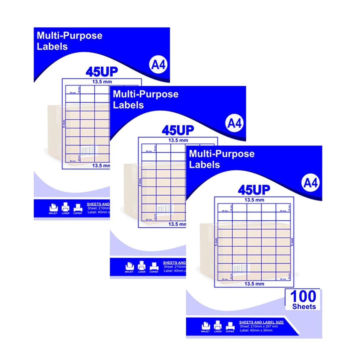 45 up / 45up Self Adhesive Label x100 Sheets Pack of 3 | Shop Today ...