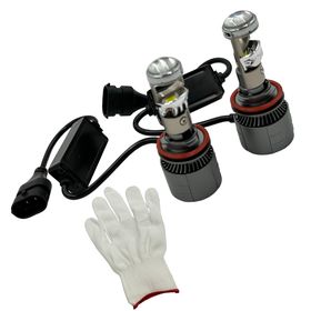 H11 2 Pin Plug 6000 LM Bright LED 35W Fish Eye Headlights With Built-in ...