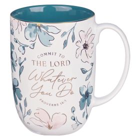 Mug with Teal Interior - Commit to the Lord Whatever You Do | Shop ...