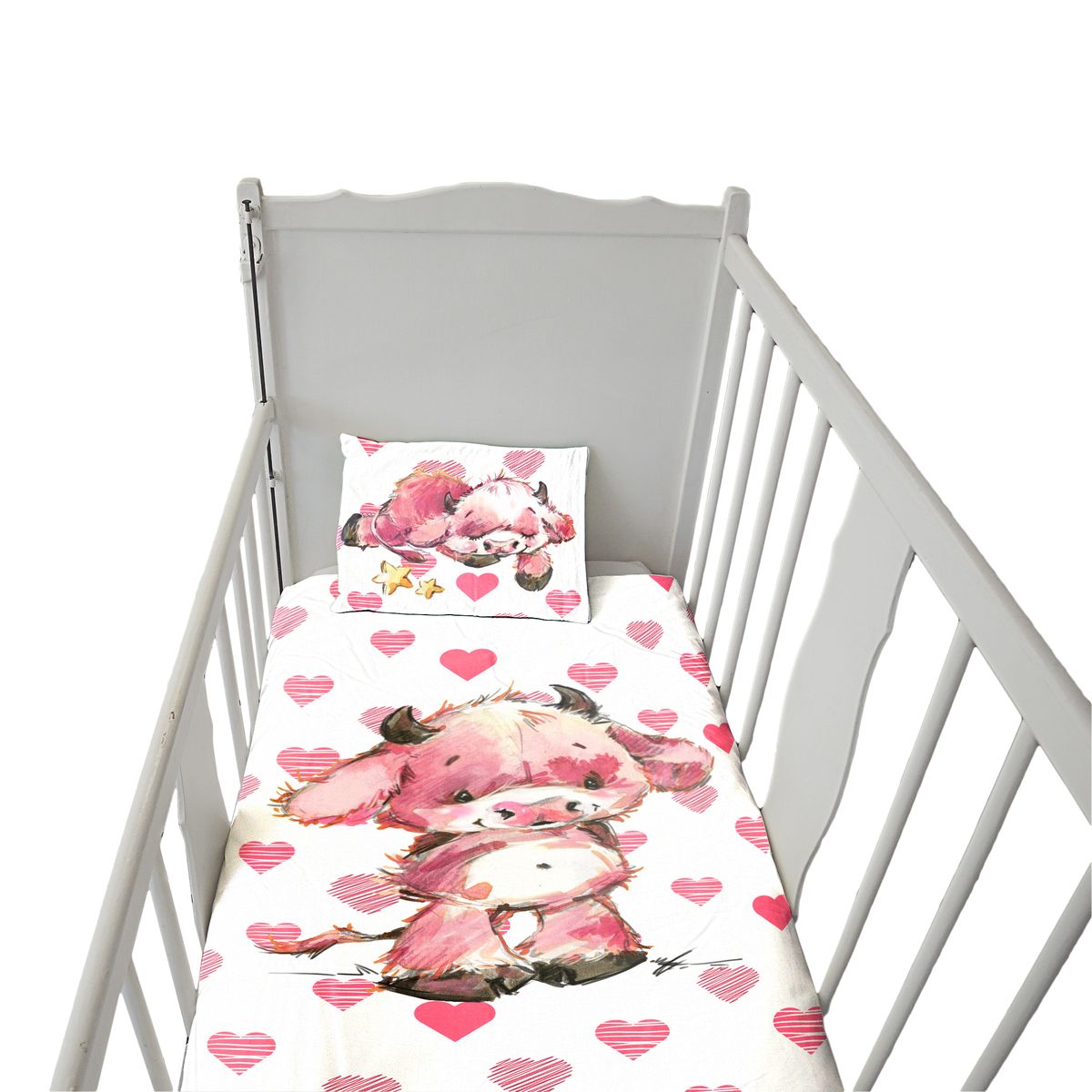 Sleepy Pink Cow Cot Duvet Set | Shop Today. Get it Tomorrow! | takealot.com