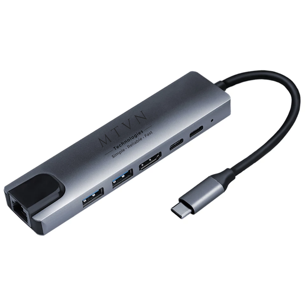 MTVN Technologies - 6-in-1 Type-C Hub Multi-Function Adapter HDMI, USB ...