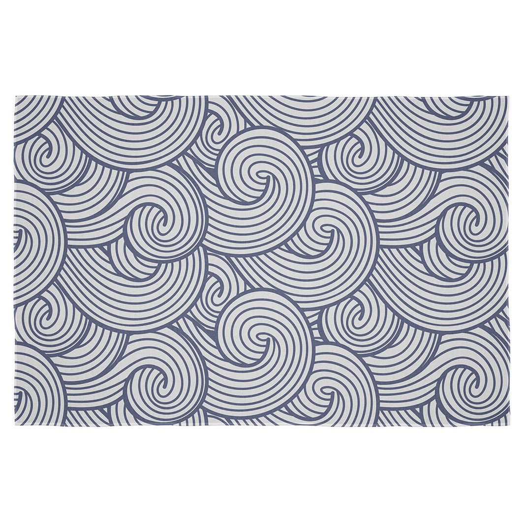 Cape Art Kids Navy Waves Line Pattern Rectangular Rug | Shop Today. Get ...