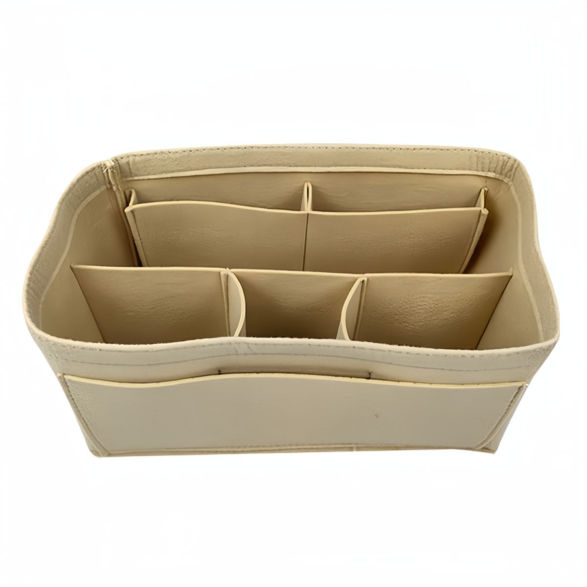Felt Purse Organizer Multi Pocket Bag in Bag Organizer Liner bag Beige ...