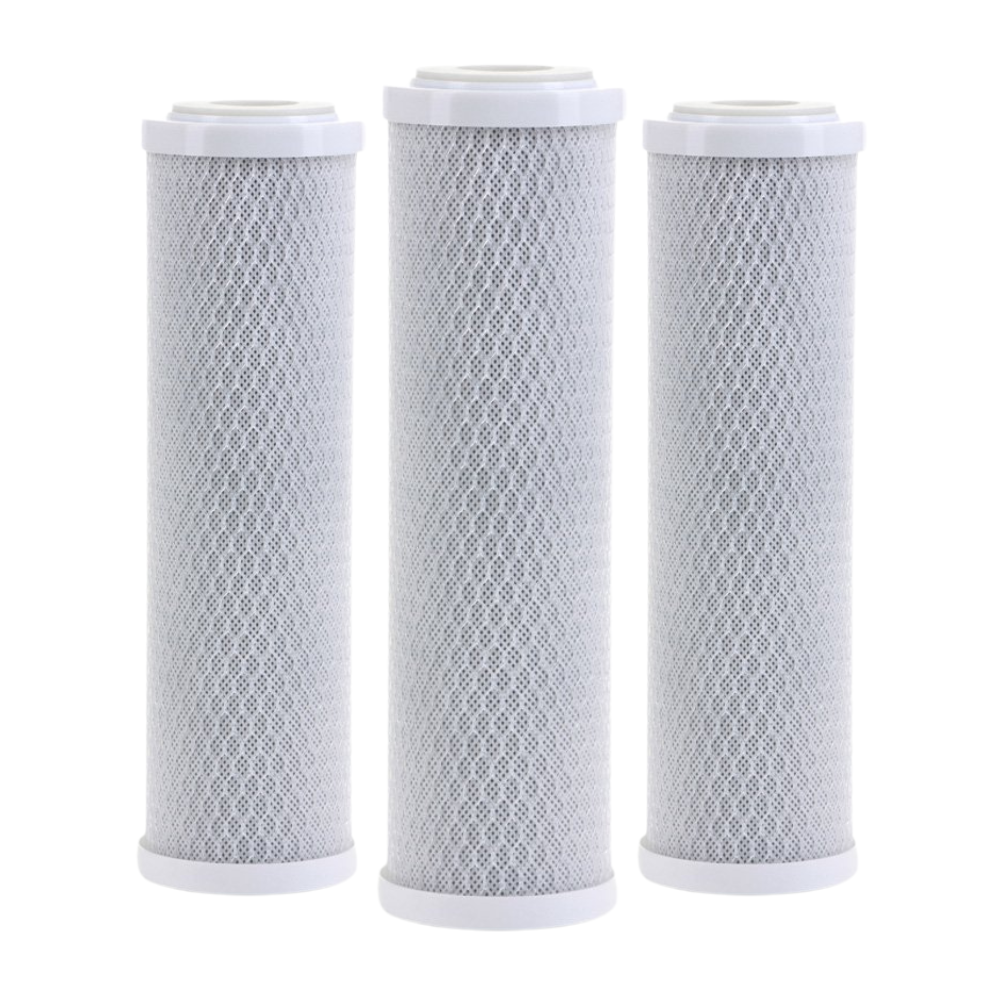 10-inch Carbon Block Water Filter Replacement Cartridge - Set of 3 ...