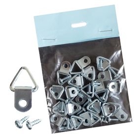 Triangle D-Ring Picture Hangers & Screws - 20 Pack - Little Finds ...