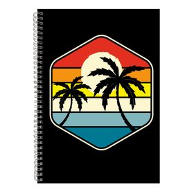 Island A4 Notebook Spiral and Lined with Surfing Graphic Notepad ...