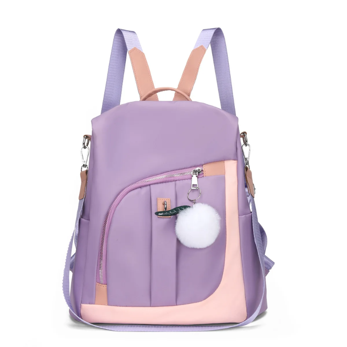 Anti-Theft Tear Resistant Nylon Womens Backpack - Removable Shoulder ...