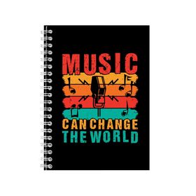 Change The World Notebook Music Gift Idea A5 Notepad 146 | Shop Today ...