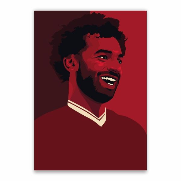 Mo Salah Red Cartoon Poster - A1 | Shop Today. Get it Tomorrow ...