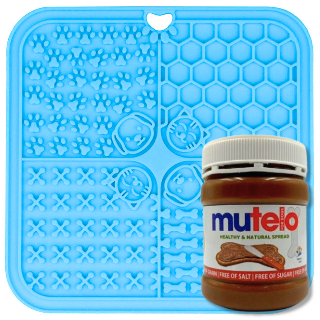 Large Lick Mat (20CM) With Doggy Mutelo - For Bath Time, Play Time And ...
