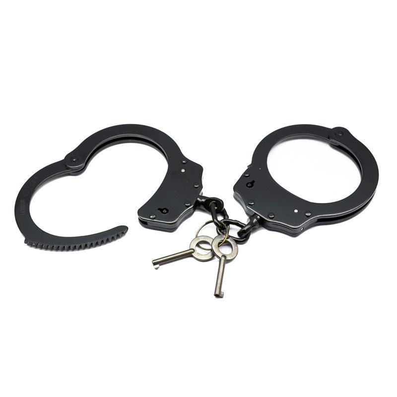 Black Coated Steel Handcuff with Chain | Shop Today. Get it Tomorrow ...