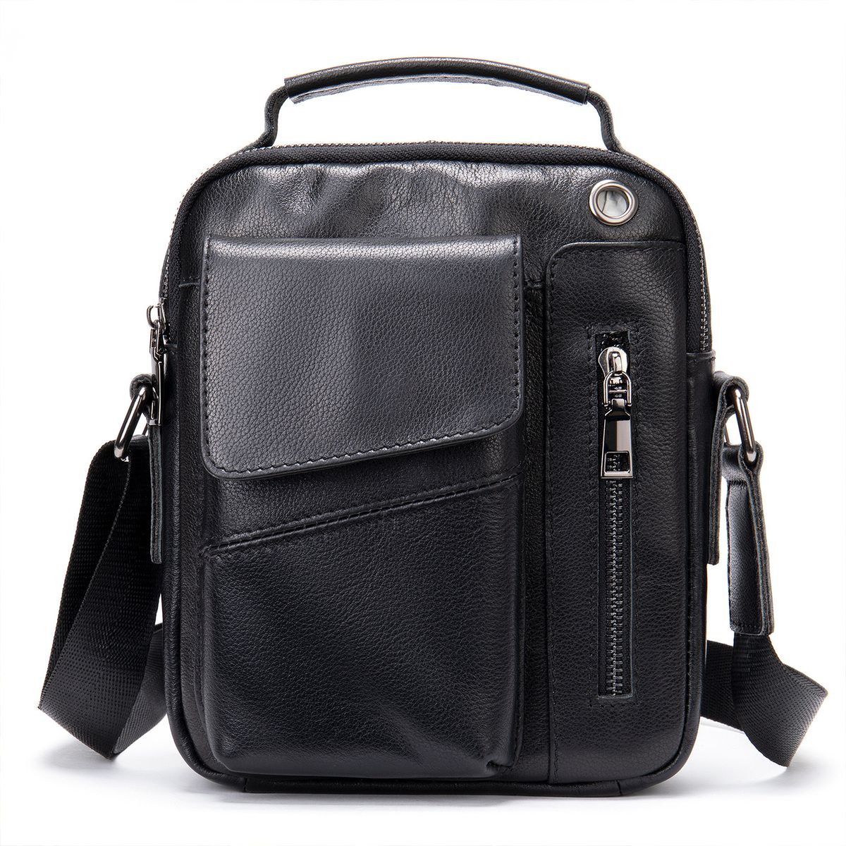 Messenger Bag for Men Handbag Cowhide Leather Messenger Handbag ...