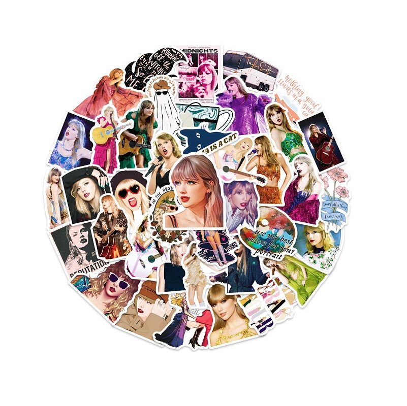 50 Pcs Taylor Swift Music Sticker for Water Bottle Laptop Phone | Shop ...