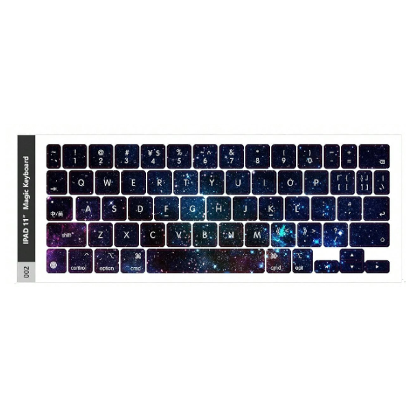 11-Inch Galactic Cosmos Design Keyboard Stickers - Black | Shop Today ...